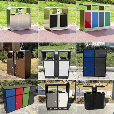 China Customizable Stainless Steel Outdoor Trash Can - Rust Resistant Sanitary Bin for High-Traffic Areas for sale