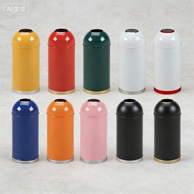 China Customizable DIY Printed Rust Resistant Ecofriendly Commercial Trash Bin for Offices & Milk Tea Shops for sale