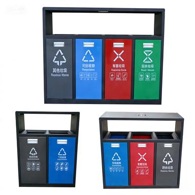 China Galvanized Steel Sanitation Bin | Rust Resistant Outdoor Waste Bin with Easy to Clean Design for Streets and Residential Areas for sale