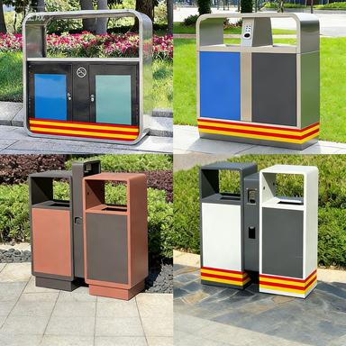 China Large Stainless Steel Sanitation Bin with Weather Resistant and Non-slip Rubber Feet for Outdoor Use for sale