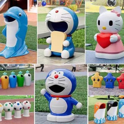 China Customizable UV Resistant Rust Resistant Fiberglass Trash Bin for Schools and Playgrounds for sale