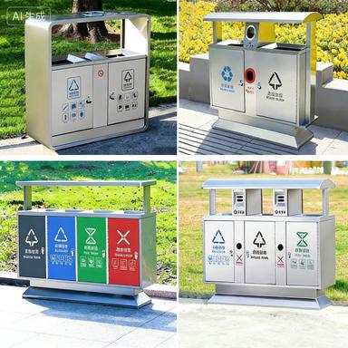 China Stainless Steel Outdoor Trash Bin - Customizable Rust and Corrosion Resistant Waste Bin for Community Properties for sale