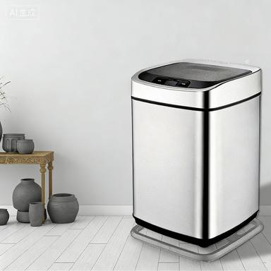 China Automatic Induction Smart Garbage Bin Premium Stainless Steel Waste Can with Built-in Charcoal Filter for sale