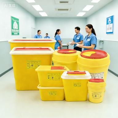 China Disposable Clinical Sharps Box with 50 Liters Capacity Stainless Steel Material and Odor Control for Hospital Waste Disposal for sale