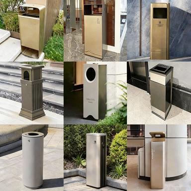 China Custom UV Resistant Stainless Steel Dustbin | Easy To Clean Outdoor Waste Bin with Recyclable Design for sale