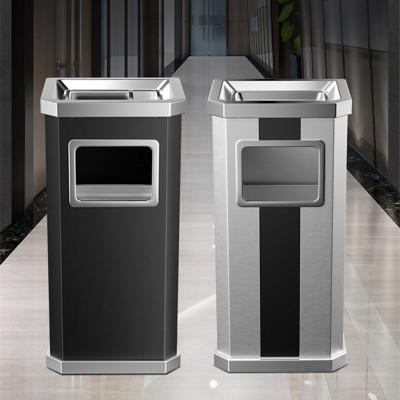 China Custom Stainless Steel Trash Can with Sensor Lid and Logo Printing for Durable Office Use for sale