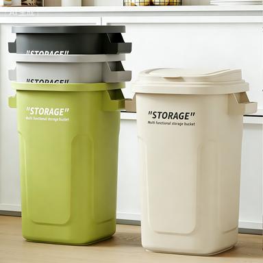 China Premium Industrial-Style Large-Capacity Trash Can with Customizable Logo UV Resistant and Recyclable for Home and Public Spaces for sale