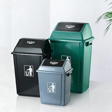 China Stainless Steel Swing Lid Trash Can - Easy To Clean Garbage Bin for Kitchen Office Hotel for sale