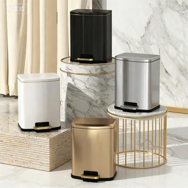 China Stainless Steel Pedal Operated Trash Can with Large Capacity for Home and Office Use for sale