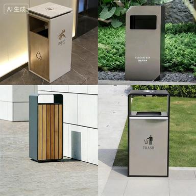 China Outdoor Stainless Steel Trash Can with 50 Liters Capacity and UV Resistant for Commercial Use for sale