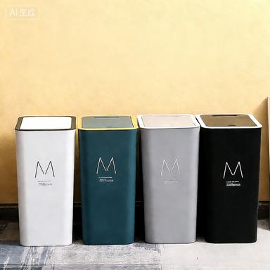 China Transparent Plastic Trash Can with Large Capacity and Customizable Logo for Home and Hotel Use for sale