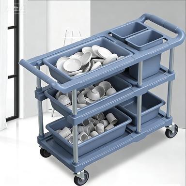 China Stainless Steel Commercial Grade Catering Trolley for Restaurant Hotel Food Service Cart for sale