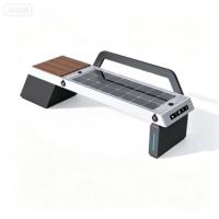 China Solar Powered Smart Outdoor Bench With Wireless Phone Charging , Public Smart Park Seat for sale