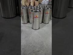 Wholesale High-End Luxury Hotel Shopping Mall Corridor Hall Elevator Black Stainless Steel Trash Can