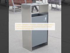 Outdoor Sanitation Trash Bins | Stainless Steel Dustbins | School/Street/Residential Area/Park/Square Outdoor Commercial Garbage Bins