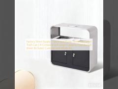 Factory Direct Supply - Municipal Public Street Sanitation Trash Can | 4-Compartment Large-Capacity Dual-Bucket (Inner & Outer) Customizable Waste Bin