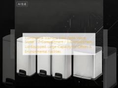 Commercial Stainless Steel Pedal Waste Sorter - 2-Compartment / 3-Compartment, Lid-Equipped, Large-Capacity for Offices & Environmental Facilities