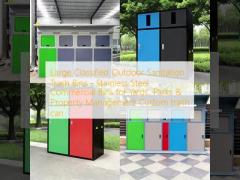 Large Classified Outdoor Sanitation Trash Bins - Stainless Steel Commercial Bins for Yards, Parks & Property Management  Custom trash can