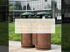 New Style Stainless Steel Outdoor Trash Can | Classified Litter Bin for Property, Real Estate & Sanitation  Custom trash can