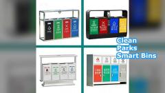 Large Stainless Steel Outdoor Bins