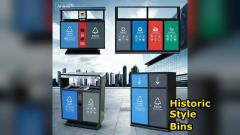 Antique Style Metal Dustbins For Parks