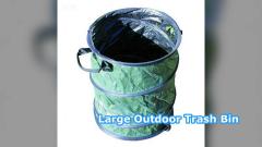 Large Outdoor Stainless Steel Trash Bin