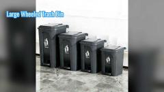 Large Outdoor Trash Bin with Wheels