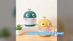 Space Saving Lidded Trash Can