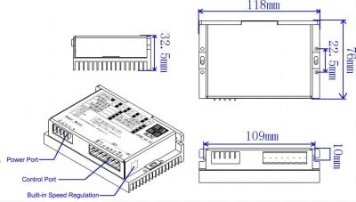 Κίνα JUYI Προγραμματιζόμενος Ελεγκτής Ταχύτητας Κινητήρα DC 3 Φάσεων Υψηλού Ρεύματος 60A για λύση χωρίς αισθητήρα προς πώληση