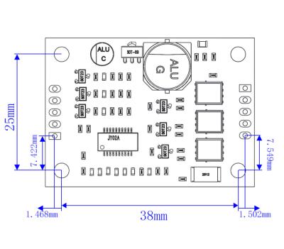 Китай JYQD-V8.20B Бесколлекторная плата драйвера двигателя BLDC, эффективный контроллер 5В-28В для бесколлекторных двигателей с микросхемой JY02A продается