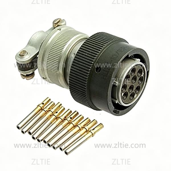 Quality ZH23 Series Shell Size 18 10 Pin Female Plug with Straight Tail Attachment – СНЦ23-10/18Р-6-В for sale