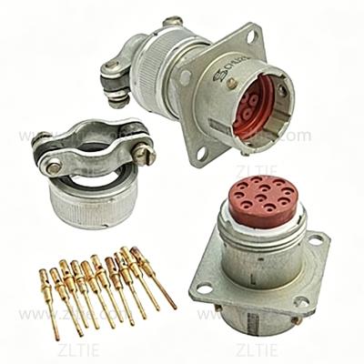 China ZH23 Series Shell Size 18 10 Pin Female Socket with Straight Tail Attachment (Key Position: B) – СНЦ23-10/18Р-2Б-В for sale