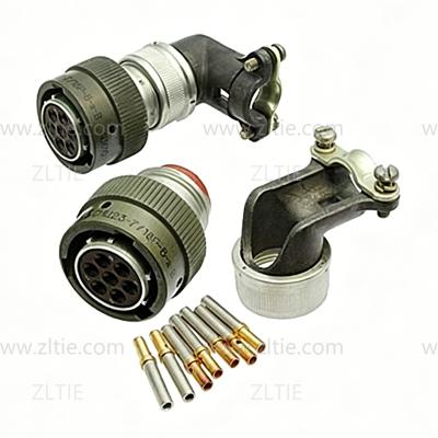 China ZH23 Series Shell Size 18 7 Pin Female Plug with Angled Tail Attachment (Key Position: A) – СНЦ23-7/18Р-8А-В for sale
