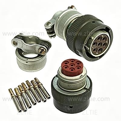 China ZH23 Series Shell Size 18 7 Pin Female Plug with Straight Tail Attachment (Key Position: A) – СНЦ23-7/18Р-6А-В for sale