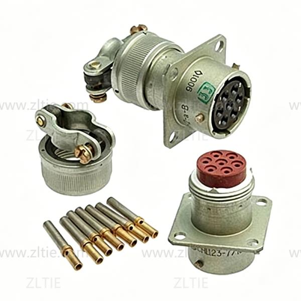 Quality ZH23 Series Shell Size 18 7 Pin Female Socket with Straight Tail Attachment (Key Position: A) – СНЦ23-7/18Р-2А-В for sale