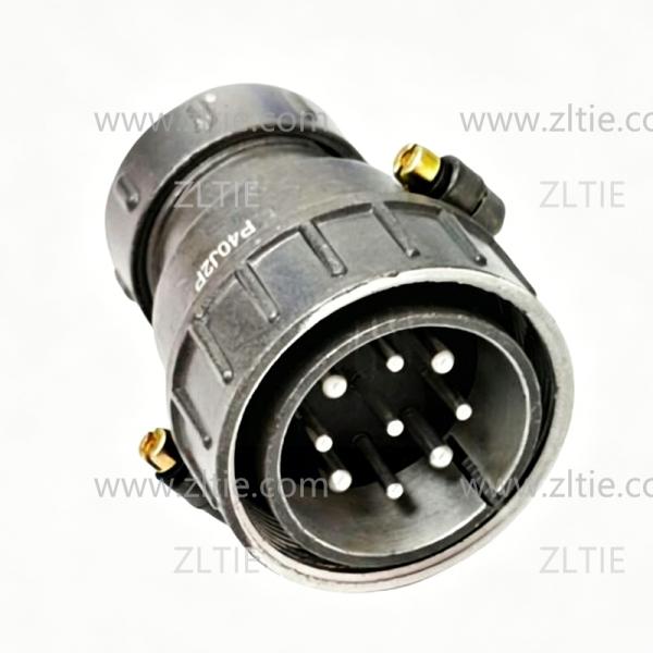 Quality P40 Series 9-Pin Straight Male Cable Plug With Shielded Tail Attachment for sale
