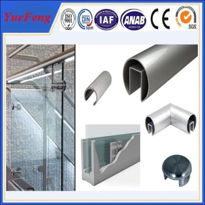 China 6000 series octagonal aluminum tubes / aluminum profile half round tube for handrail for sale