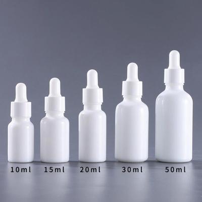China White jade Glass Cosmetic Bottle Glass Cosmetic Container Bottle Elegant Design Suitable for Facial Lotions Delivery Date 15-30 Work Days for sale