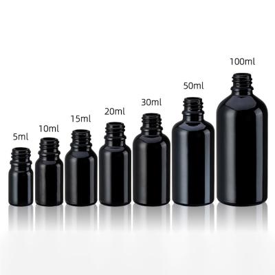 China Storage For Liquids Essential Oils Black Tinted Glass Bottle Varies Depending On Size Containers For Cosmetic Liquids And Natural Extracts from 5ml to 100ml for sale