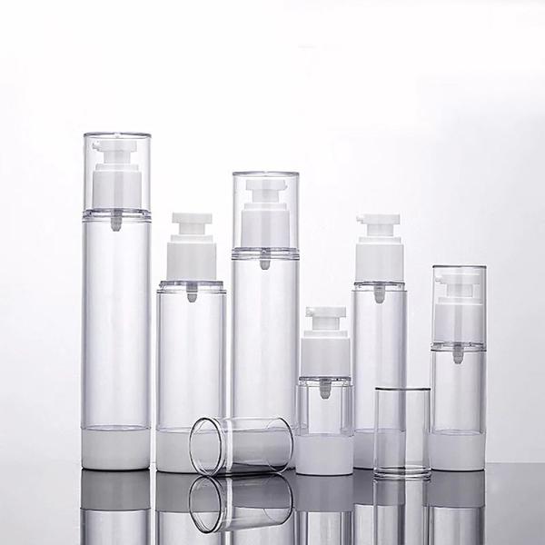 Quality Plastic Airless Cosmetic Bottles With Pump or Sprayer Perfect for Packaging Cosmetic Liquids Essential Oils and Serums in Bulk Orders for sale