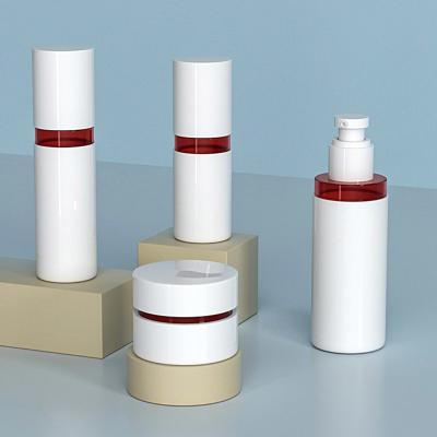 China Hot Stamp Plastic PET Cosmetic Bottles Durable Leak Proof Container Suitable Cosmetic Skincare Packaging with Customizable Design for sale