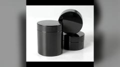 Black plastic jar