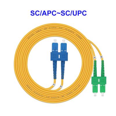China Optical Fiber Patch Cord SC UPC SC APC Multimode Dual Core Carrier Grade OM1/2 Gigabit Pigtail Te koop