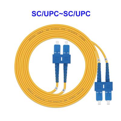 中国 SCのコネクターの二重単一モードの光ファイバケーブルSC UPCへのSC UPC 販売のため