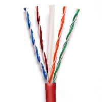 Quality 23AWG 250MHz Ethernet UTP CAT6 Cable 1Gbps Red PVC 500ft Network for sale