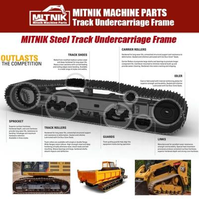 China Farms Customized 3Ton Rubber Crawler Rubber Track Chassis Track Undercarriage Frame for sale
