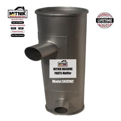 Cina SK03N2 Parti di motore di escavatore Silenziatore Muffler per officine di riparazione di macchine Sostituzione in vendita