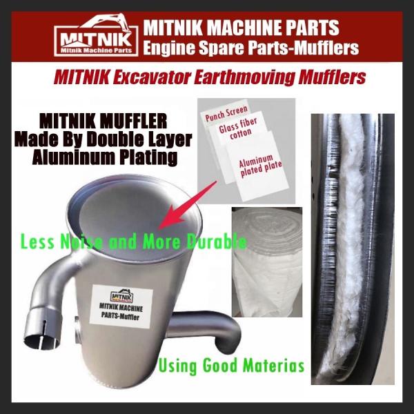 Technique Forging Casting 2 Excavator E320 Silencer Exhaust Muffler Pipes And Accessories