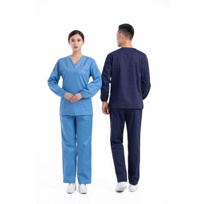 China Blauwe Medisch schrobt Industriële Kostuum Lange Koker xs-3XL, Gezondheidszorgcentrum Te koop