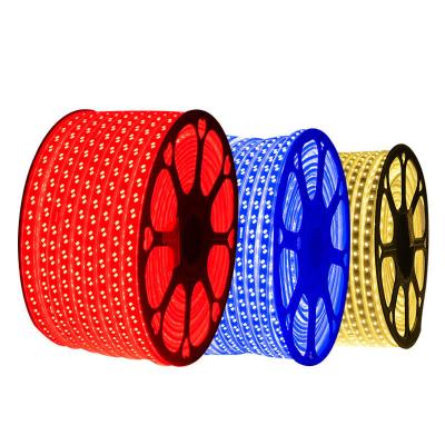 중국 SMD2835 120D 180D 220-240V 100m/Roll 고전압 LED 스트립 3000K 4000K 6000K IP68 판매용